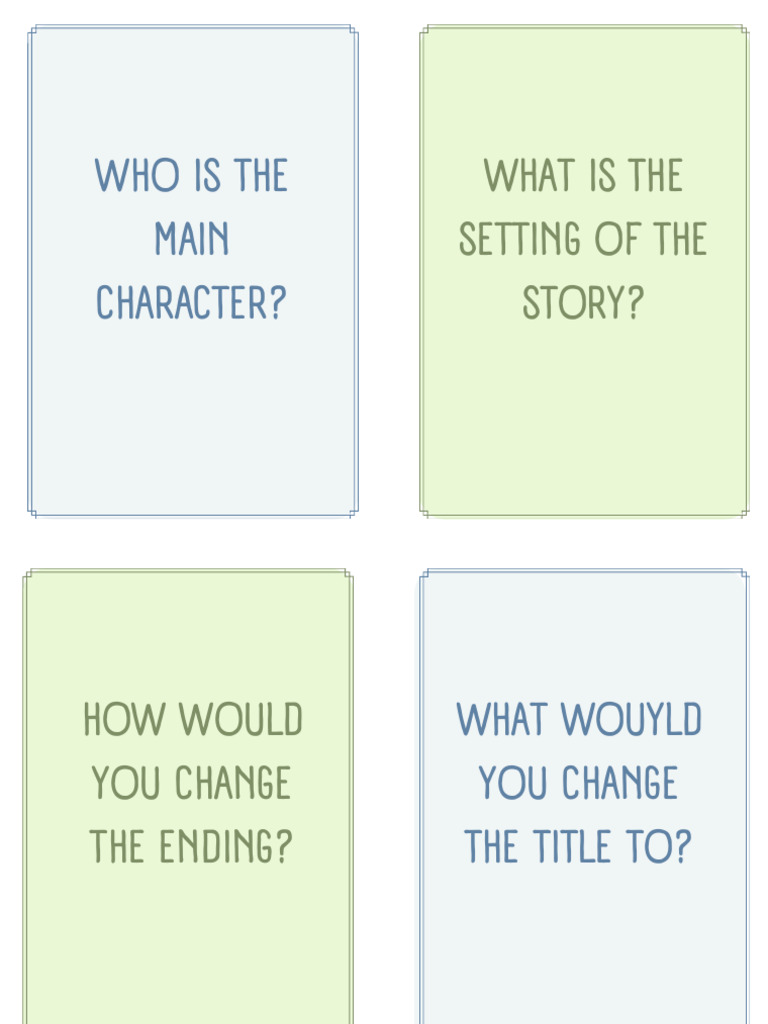 Forest Theme Story Elements Cards | PDF