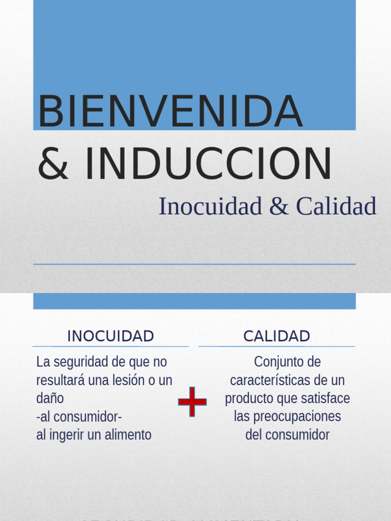 1_Bienvenida & Induccion_Inocuidad | PDF