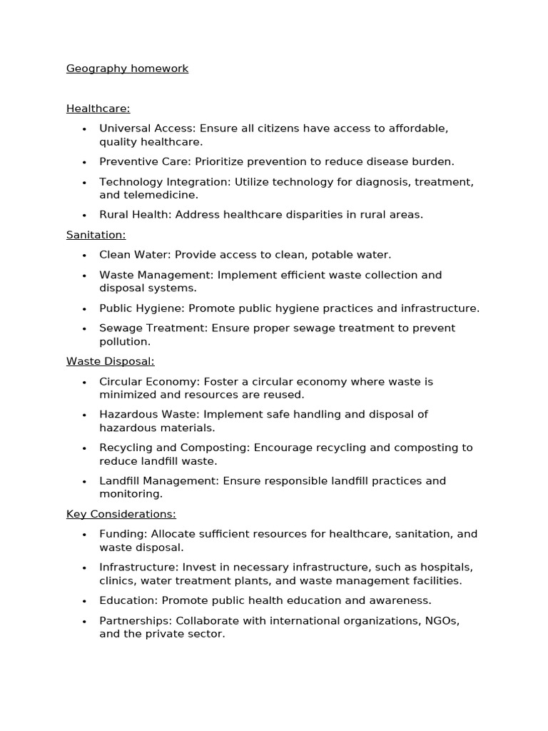 Geography Homework | PDF