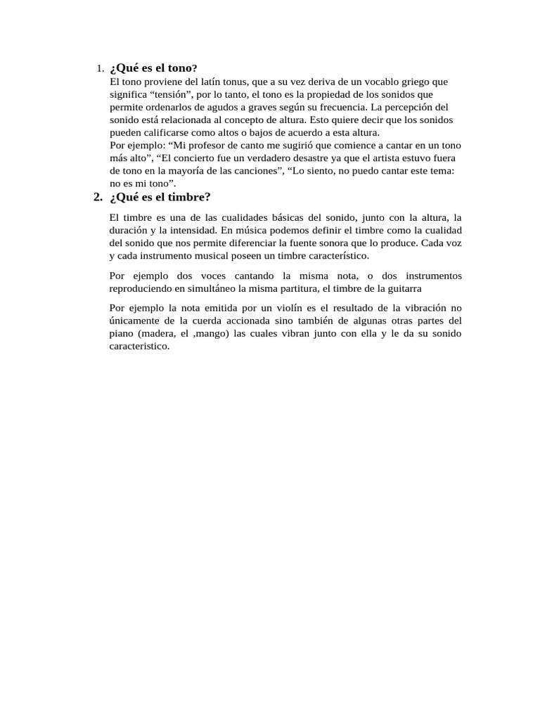 Qué Es El Tono | PDF