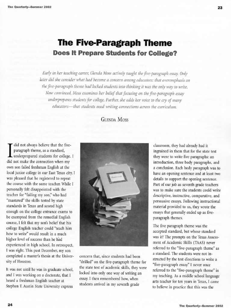 The Five-Paragraph Theme | PDF