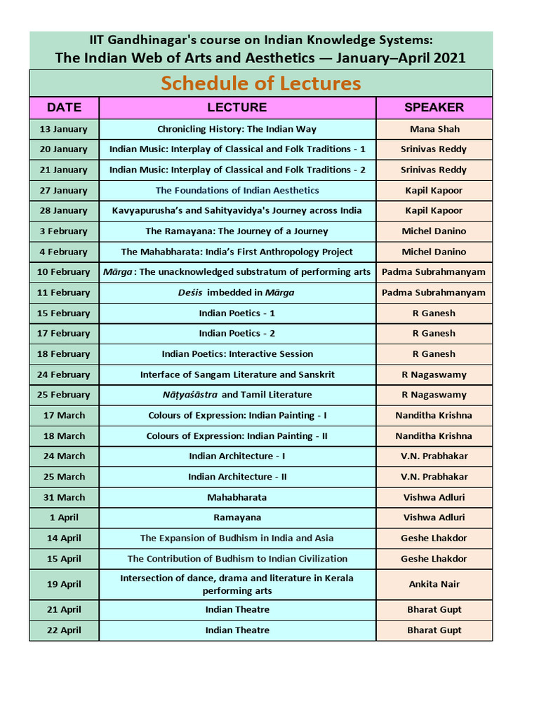 Schedule-for-IKS-Jan-April-2021 | PDF