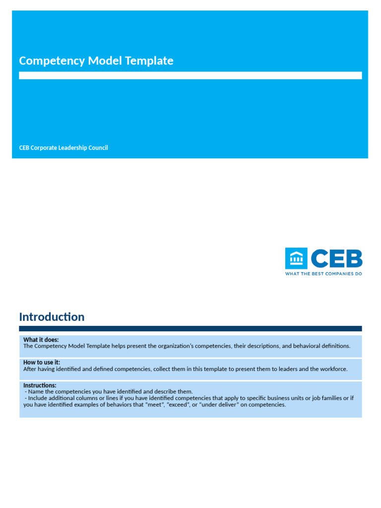 Competency Model Template Guide | PDF | Art