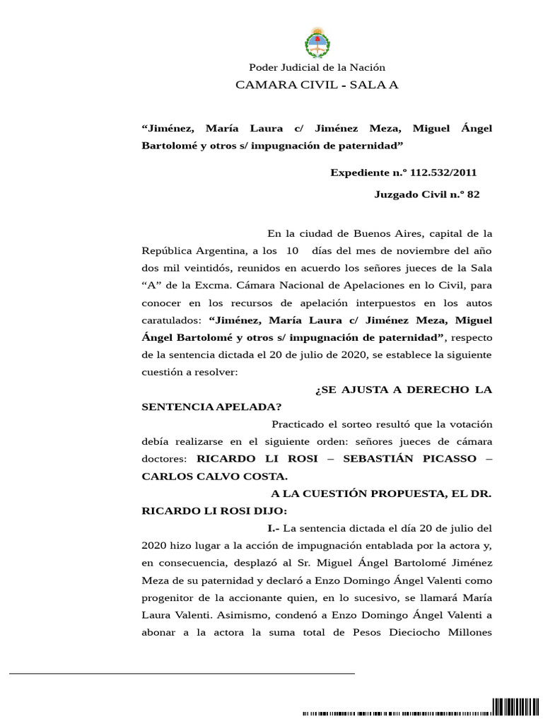 CNCIV - A - Daños Filiacion | PDF