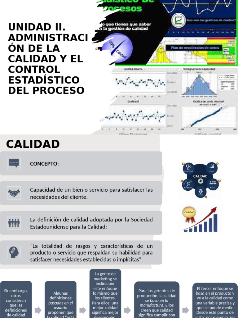 Gestión de Calidad y Control Estadístico | PDF | Calidad (comercial ...