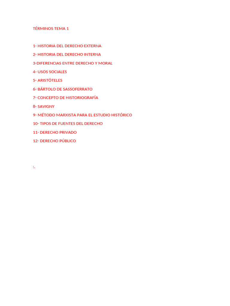 Términos Del Tema 1 | PDF