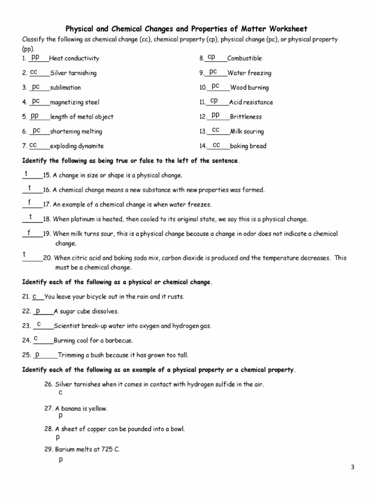 Physical Vs Chemical Changes | PDF