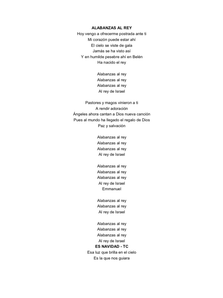 Alabanzas Al Rey | PDF | America latina | Américas