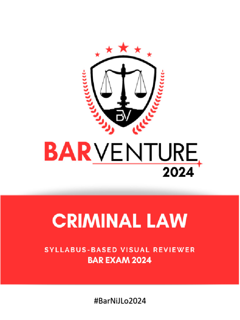 2024 Criminal Law BarVenture Syllabus-Based Visual Reviewer | PDF