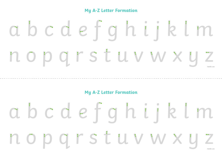 T L 9026 Letter Formation Tracing Alphabet Strips Ver 2 | PDF