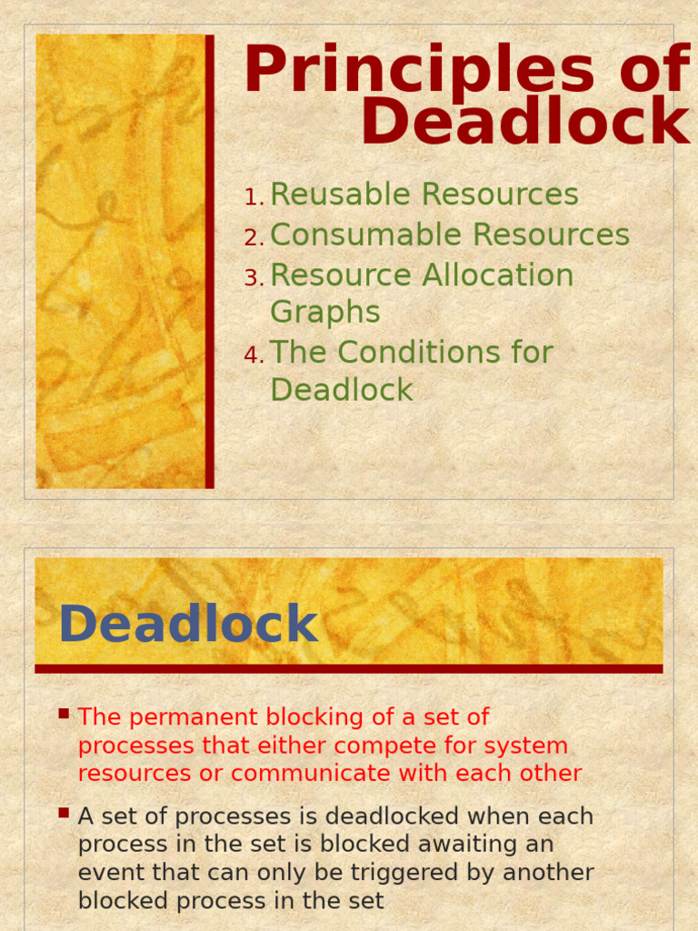 Principles of Deadlock | PDF | Operating System | Computers Principles of Deadlock | PDF | Operating System | Computers