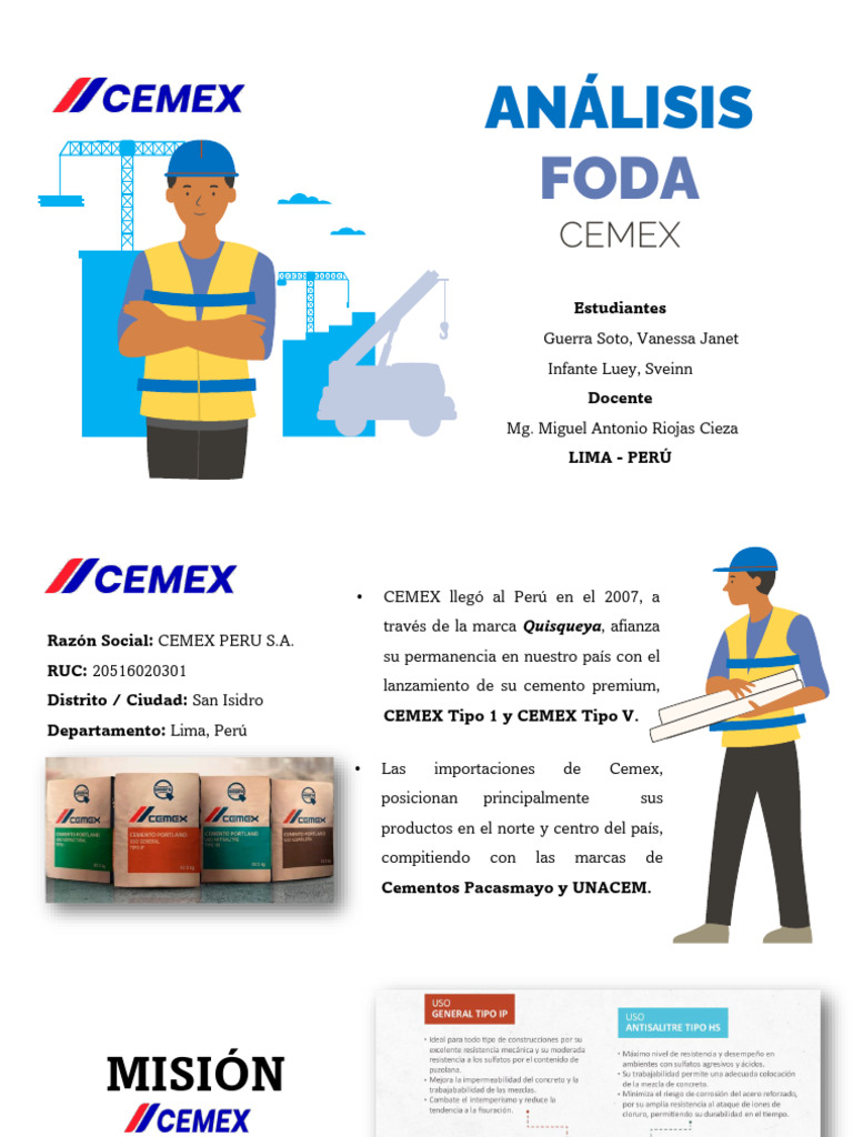 Presentación Análisis FODA CEMEX PERÚ | PDF