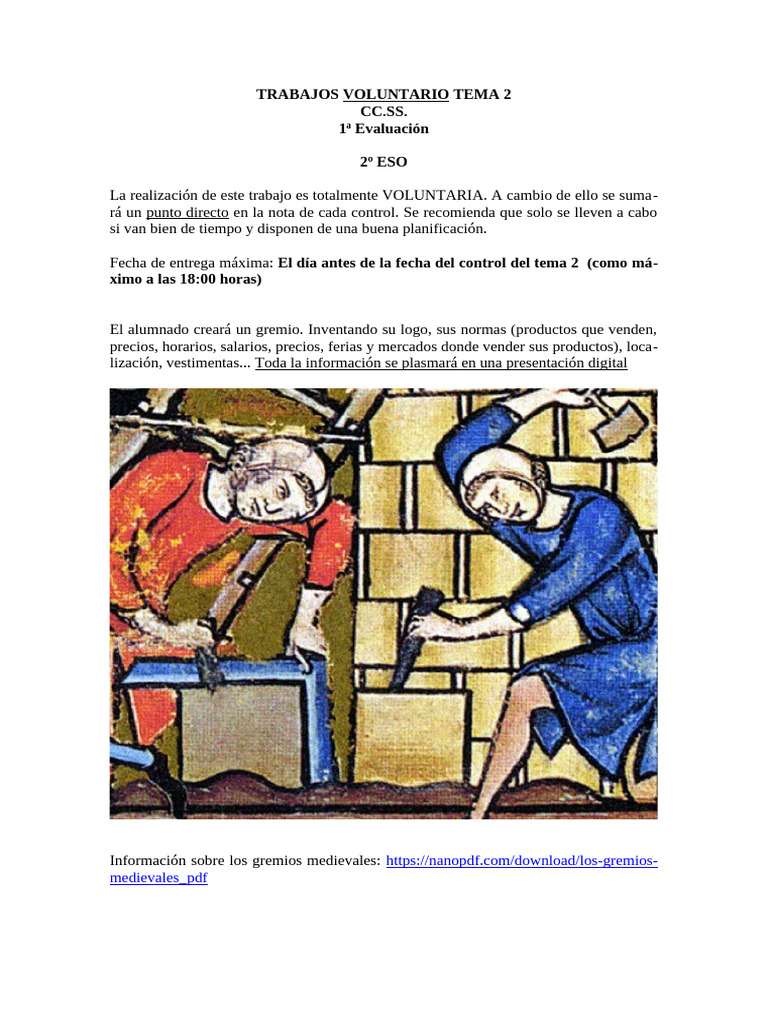 Trabajo Voluntario Tema 2 | PDF