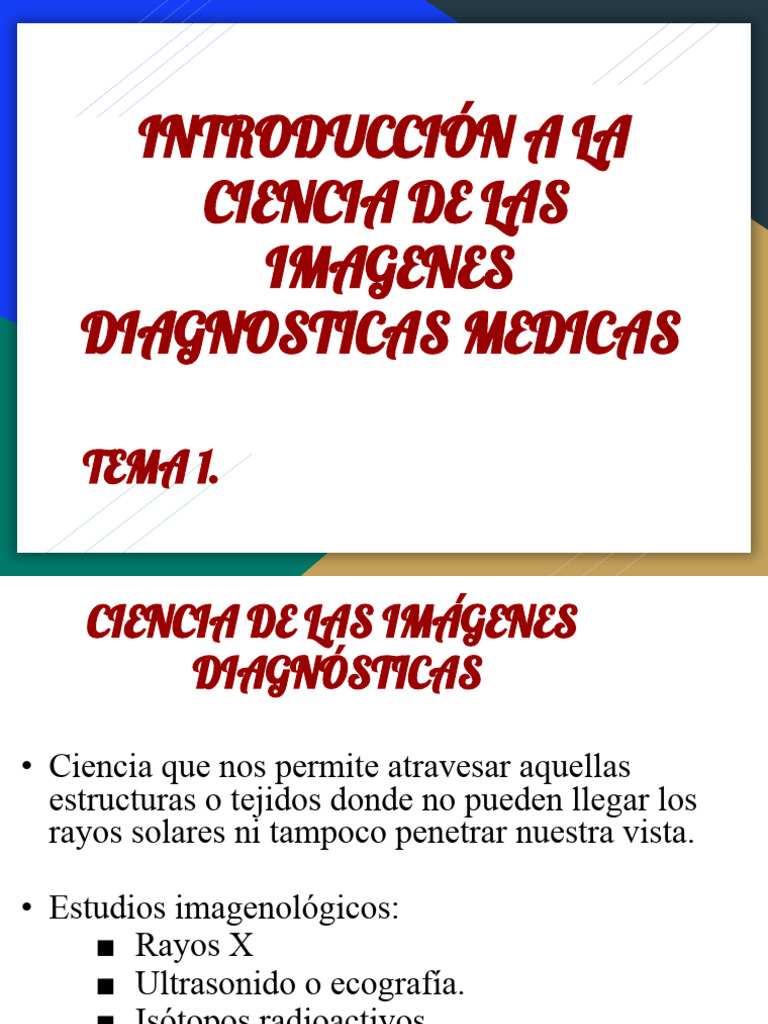 Tema I IMAGENO | PDF | Rayo X | Ciencia y matemáticas
