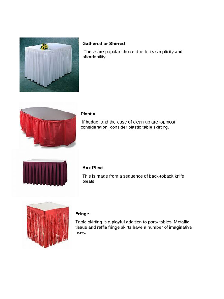 Meal Management Table Skirting | PDF