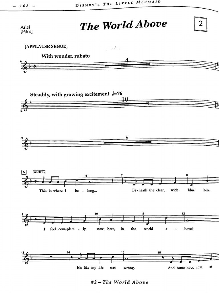 The Little Mermaid Vocal Book Act 1 | PDF