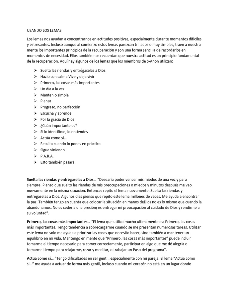 Los Lemas | PDF