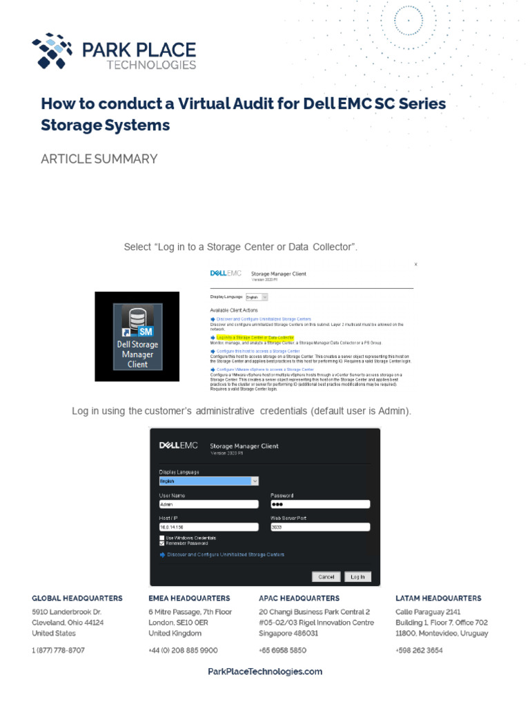Dell EMC SC Compellent Virtual Audit | PDF