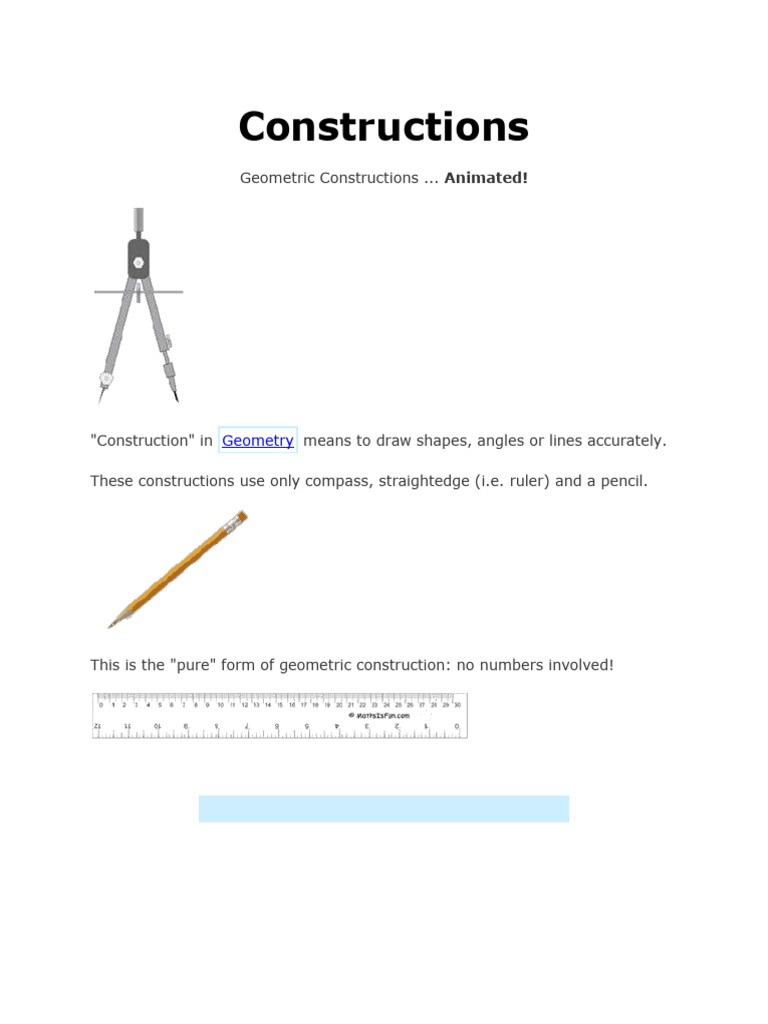 Notes On Constructions | PDF
