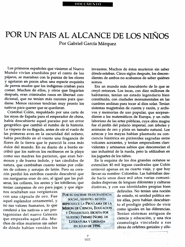 Un País Al Alcance de Los Niños | PDF