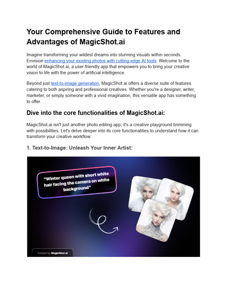 Your Comprehensive Guide To Features and Advantages of MagicShot | PDF ...