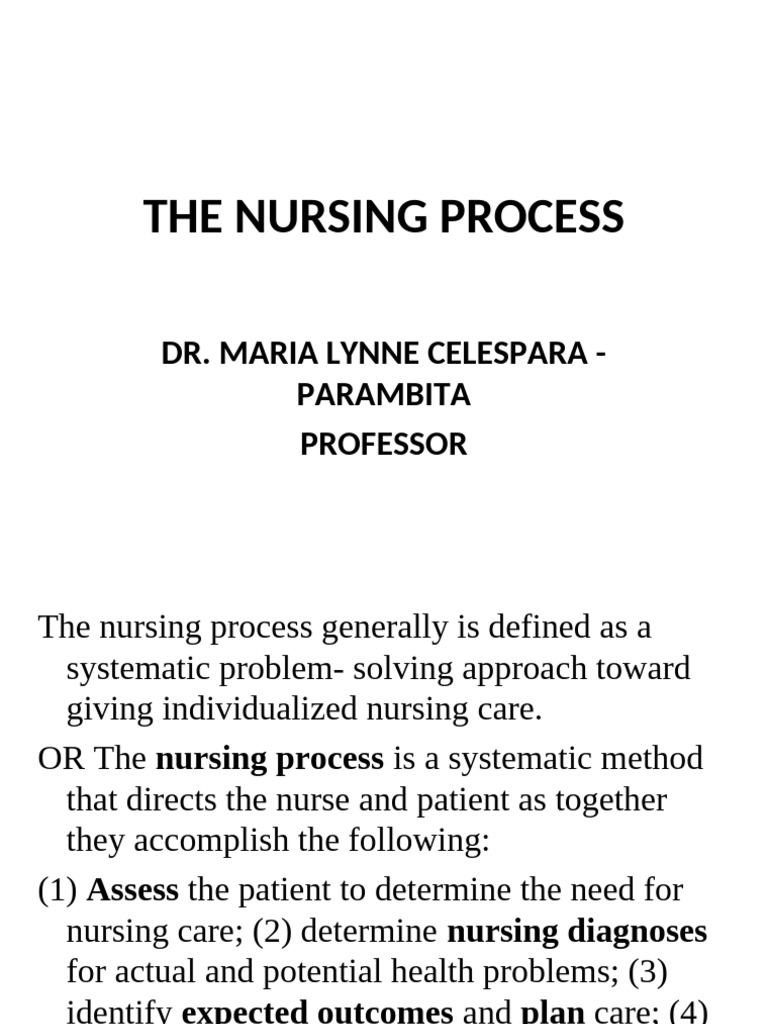 The Nursing Process | PDF