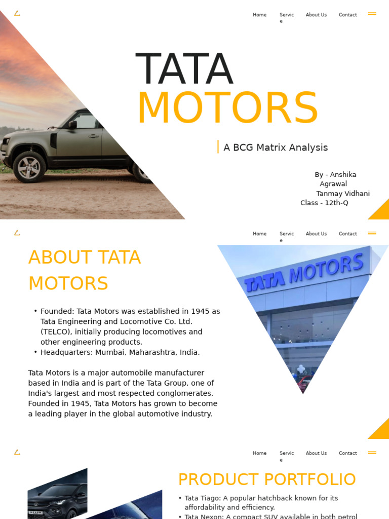 Tata Motors - BCG Matrix Analysis | PDF