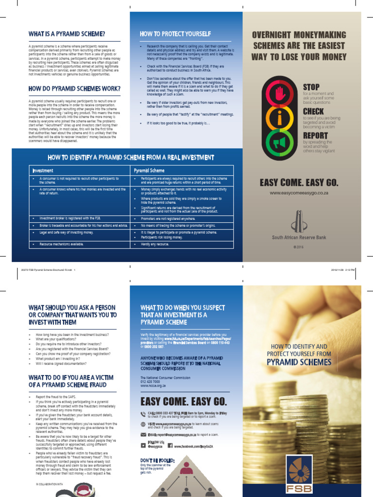 Pyramid Scheme Brochure | PDF