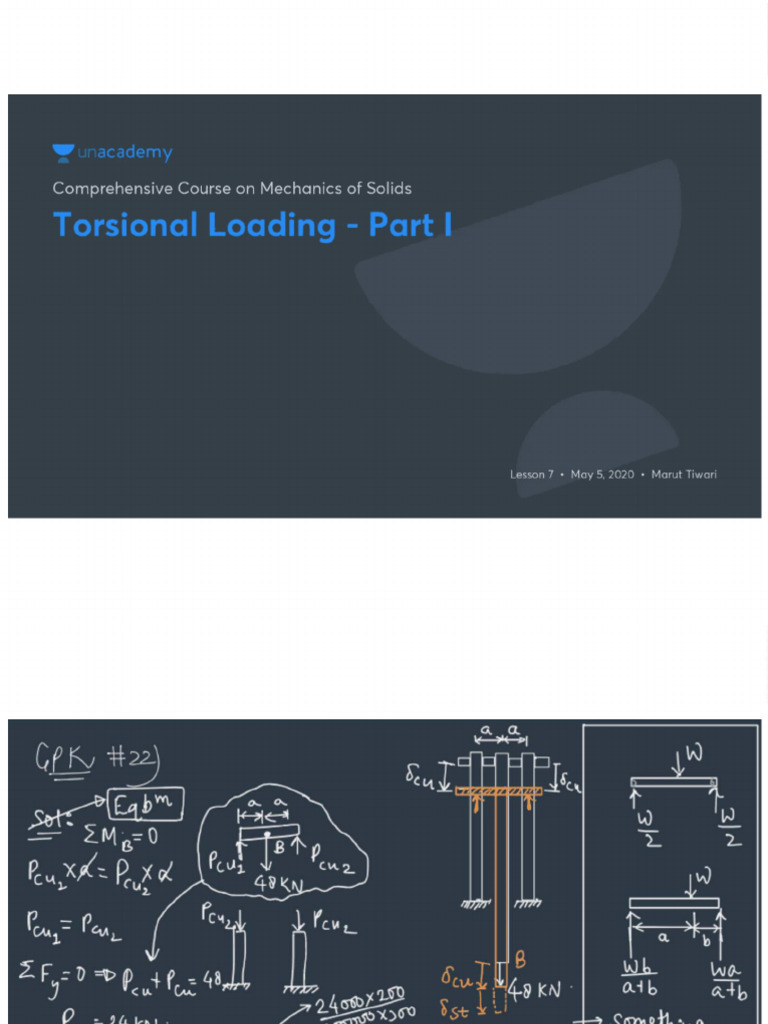 Torsional Loading Part I With Anno | PDF