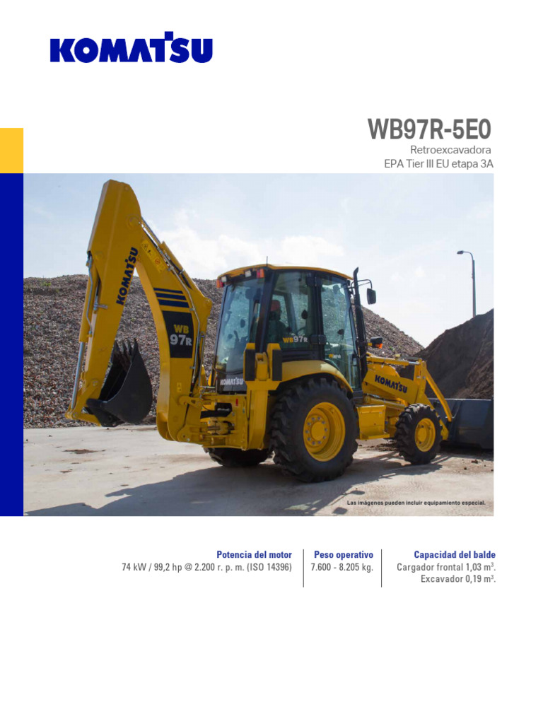 Catalogo Retroexcavadora WB97R 5E0 Esp Digital | PDF | Engenharia Mecânica | Engenharia