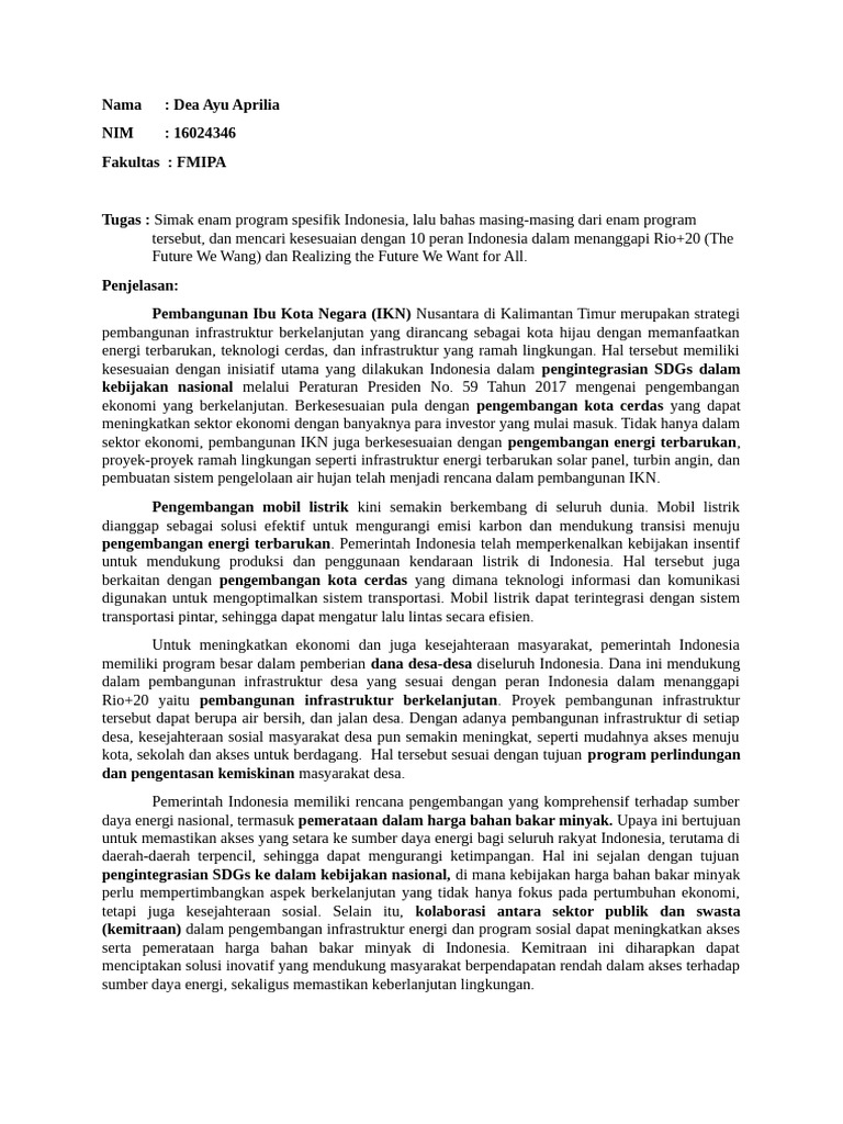 Tugas Prinsip Keberlanjutan | PDF