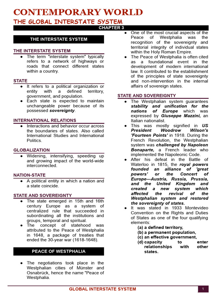 Global Interstate System | PDF