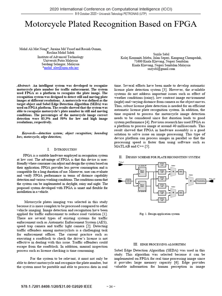 Motorcycle_Plated_Recognition_Based_on_FPGA | PDF Motorcycle_Plated_Recognition_Based_on_FPGA | PDF