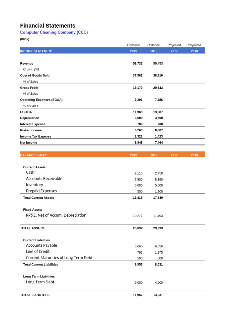 Financial+Statement+Template | PDF