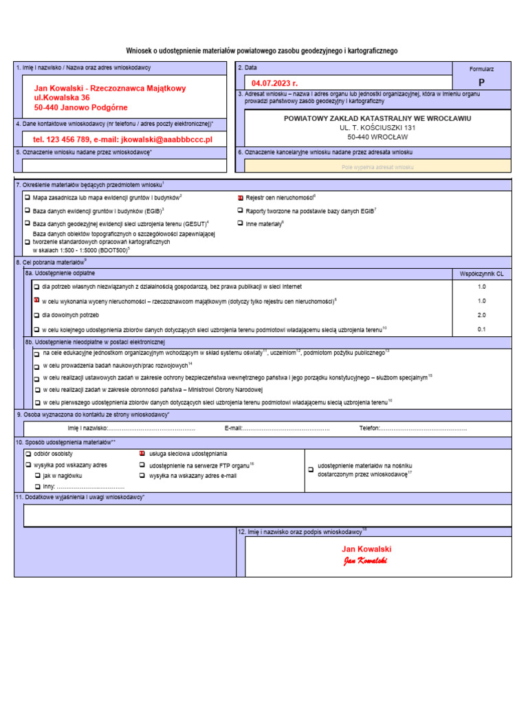 Formularz P P5 2023 - PRZYKŁAD | PDF