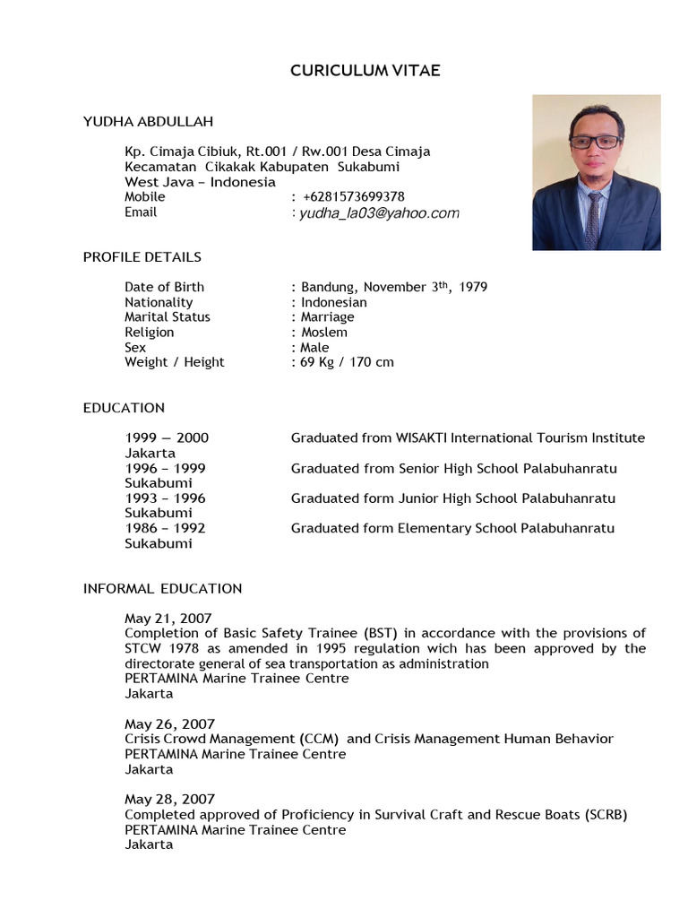 CV Yudha Abdullah 2024 | PDF