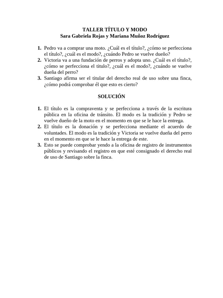 Taller Título y Modo | PDF