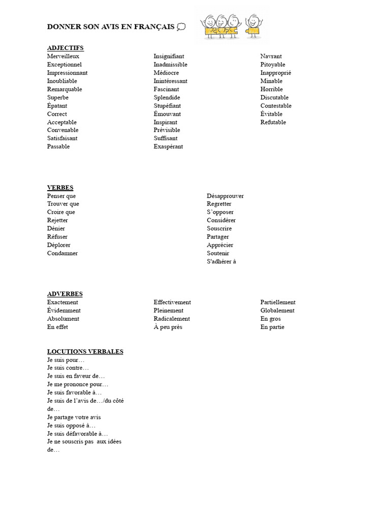 Donner Son Avis | PDF