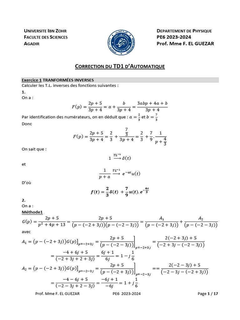 Correction TD1 2023 2024 | PDF