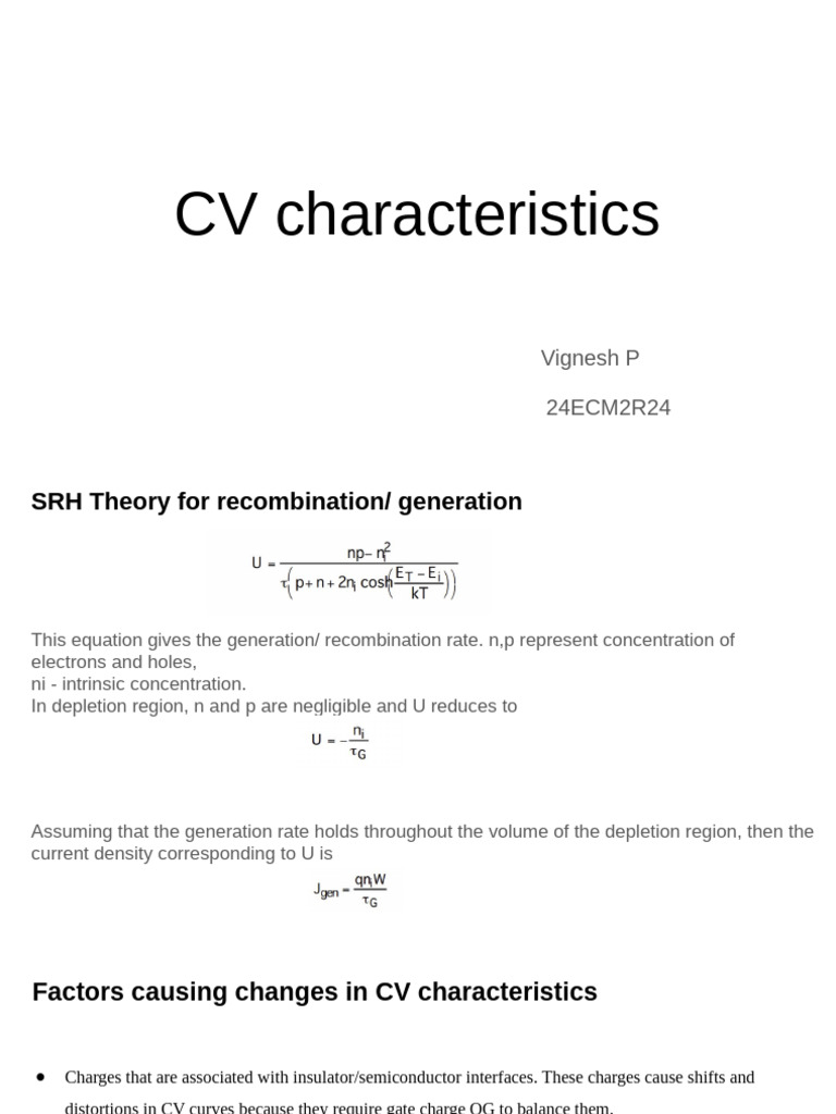 CV Characteristics | PDF