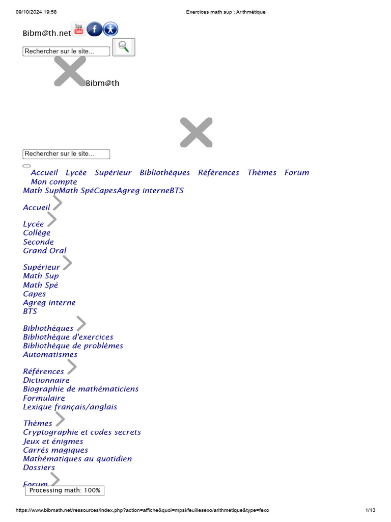 Exercices Math Sup - Arithmétique | PDF