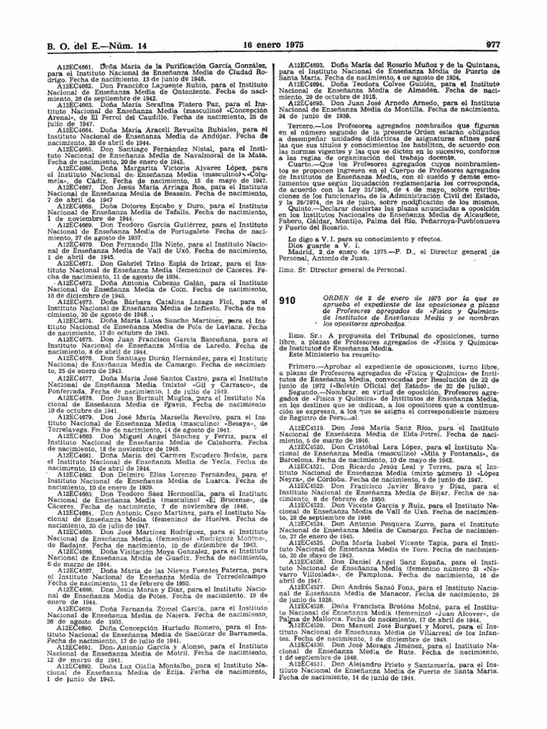 B. O. Del E.-Núm. 14 16 Enero 1975 977 | PDF