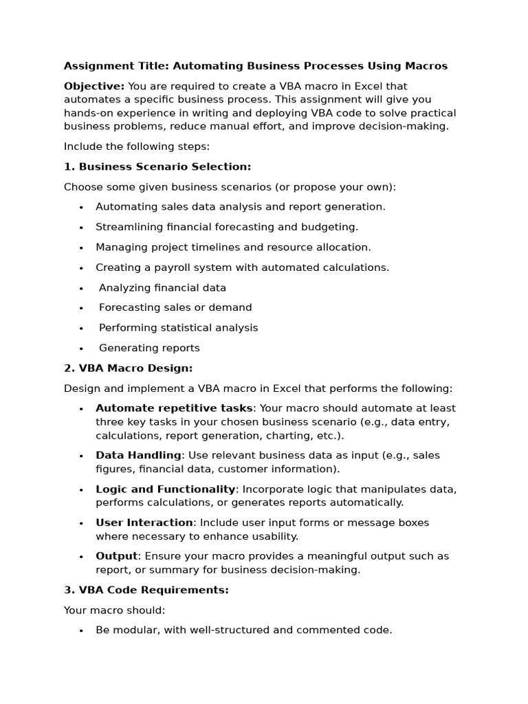 Advance Excel Assignment | PDF