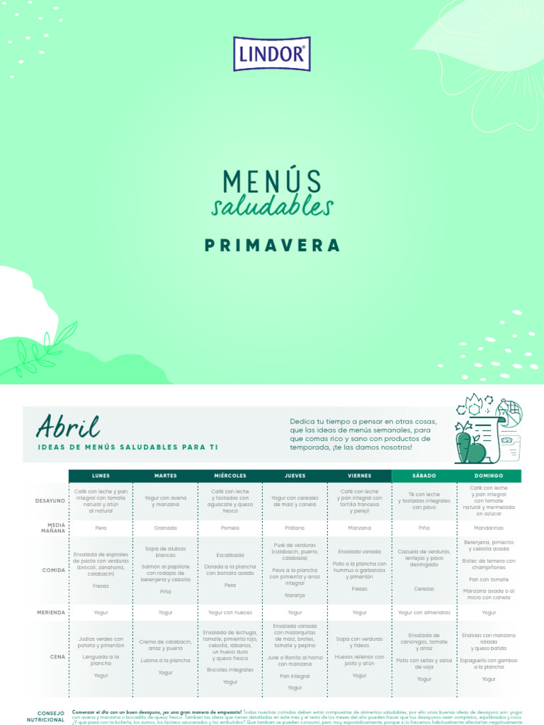 Menus primavera | PDF