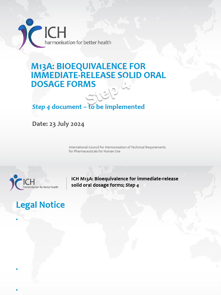 ICH M13A Step4 Presentation 2024 0716 | PDF