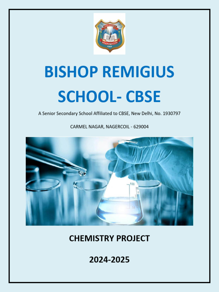Chemistry Project First Four Pages | PDF | Career & Growth