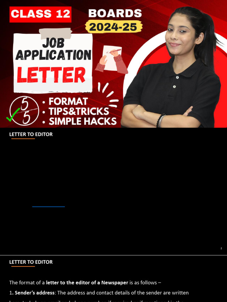 Letter Class 12 Taniya | PDF