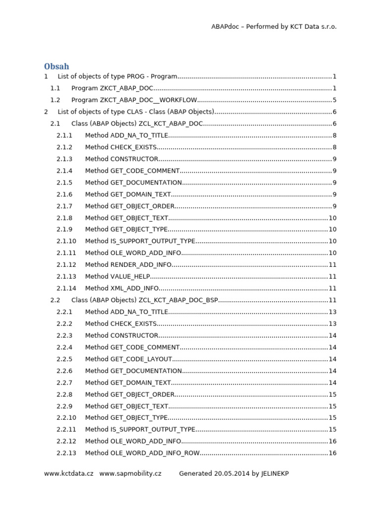 Example1 ZKCT - ABAP - DOC | PDF