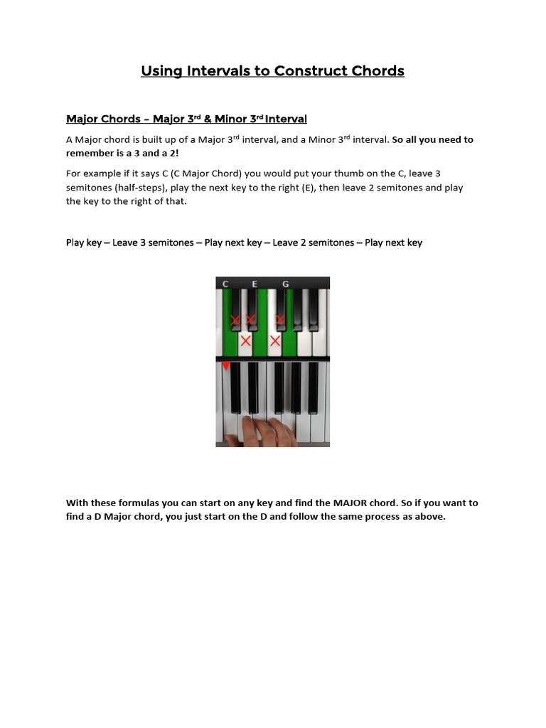 09 Using Intervals to Construct Chords - July 2020 | PDF