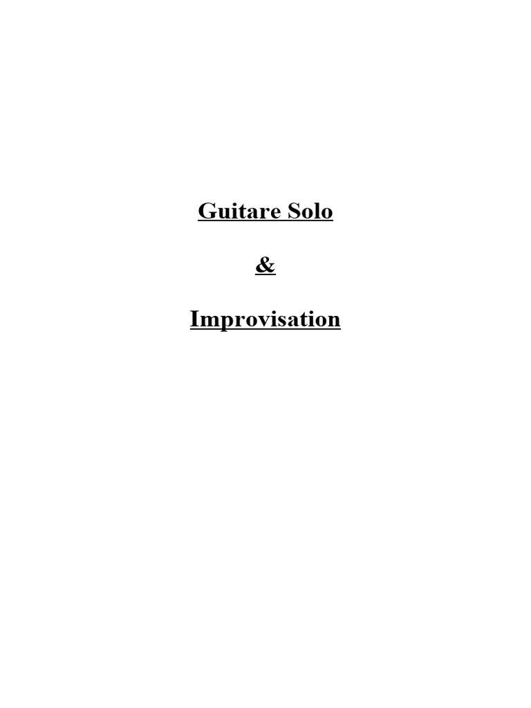 Solo Impro 2011 | PDF | Music Theory | Teaching Methods & Materials